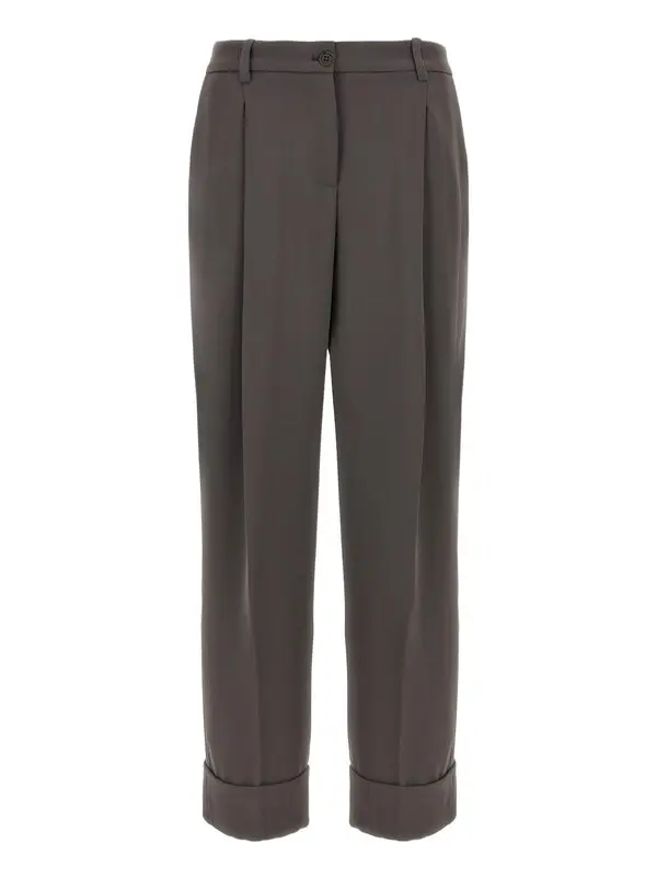 P.a.r.o.s.h Belted Casual Trousers - Black