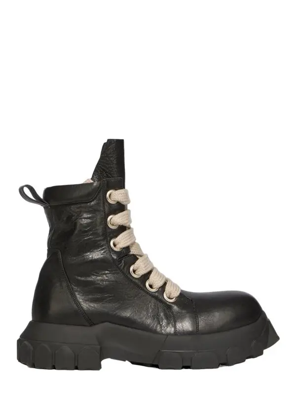 Rick Owens Lace-up Combat Boots - Black