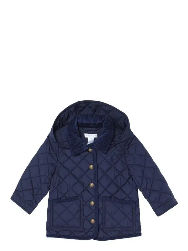 Polo Ralph Lauren Quilted Barn Jacket With Hood - Blue