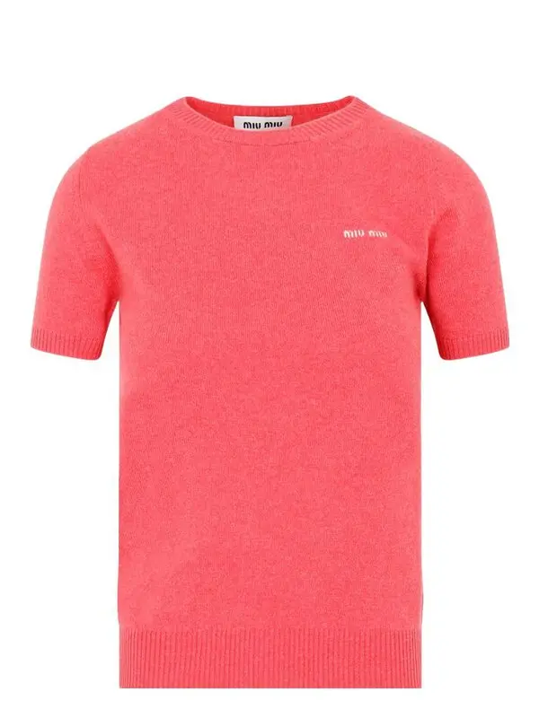 Miu Miu Cashmere Round Neck Sweater - Pink