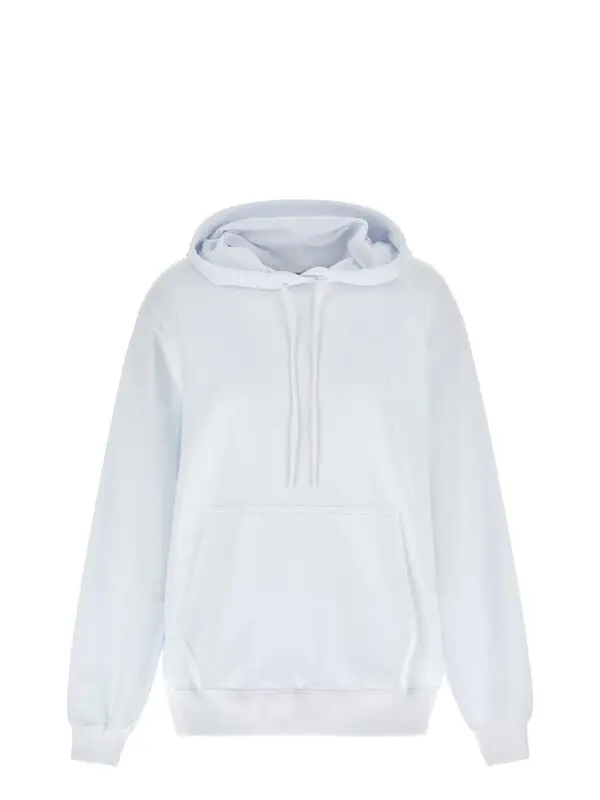 MSGM Logo Printed Drawstring Hoodie - White