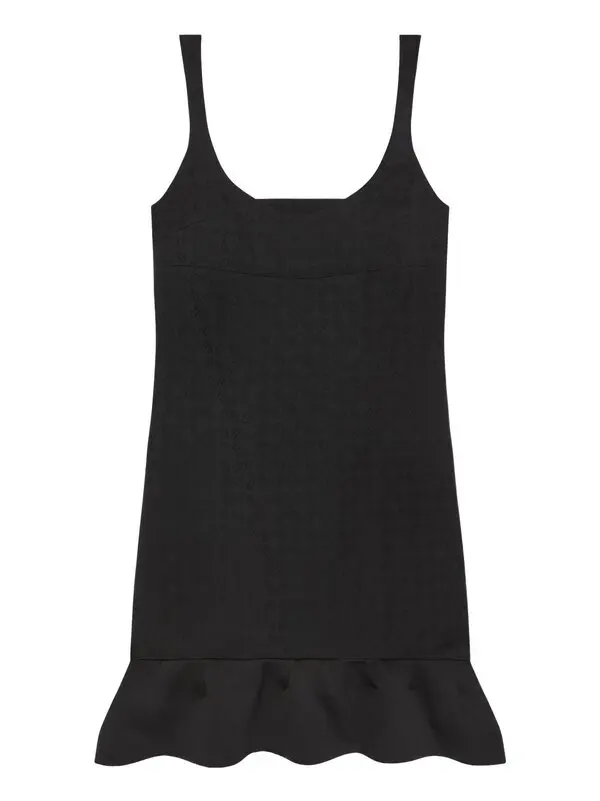 Givenchy Monogram Jacquard Dress With Twisted Straps - Black