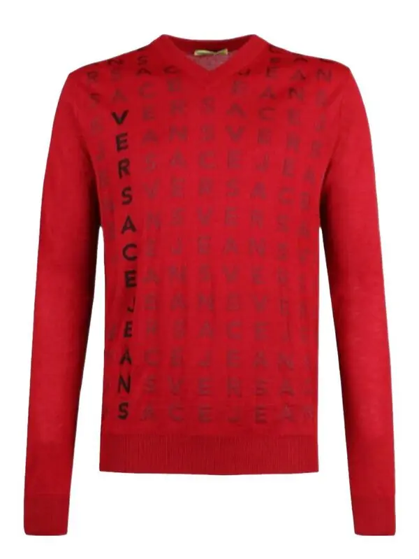 Versace Pullover With Logo - Red