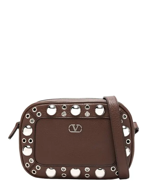 Valentino Garavani Vlogo Signature Zip-up Crossbody Bag - Brown