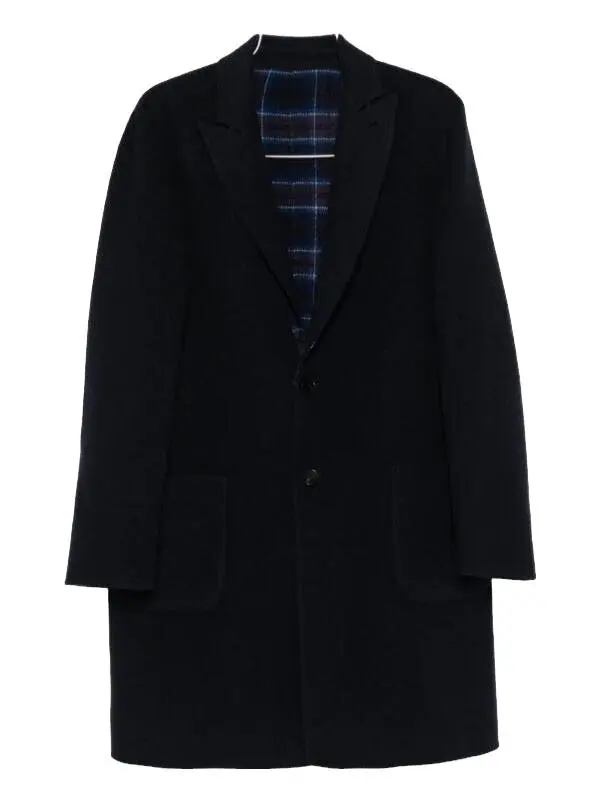 Etro Reversible Long Sleeve Coat - Black