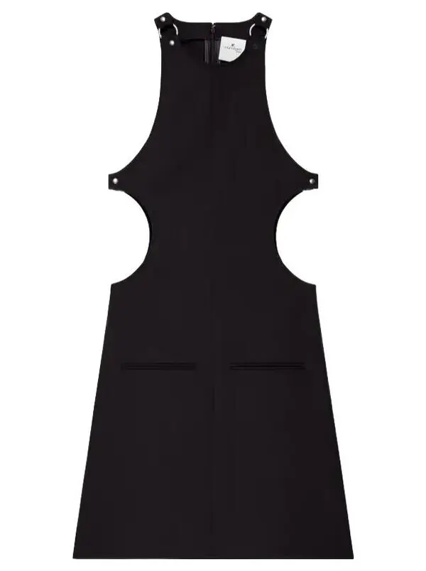 COURREGES Courrèges Tailored A-line Dress With Buckle Detail - Black