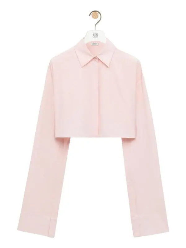 Loewe Cropped Shirt With Classic Lapel - No