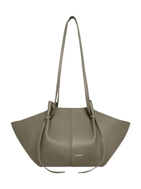 Yuzefi Mochi Pebble Grained Leather Bag - Taupe