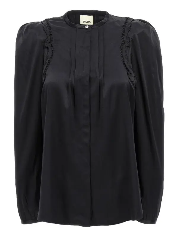 Isabel Marant Étoile Round Neck Long Sleeve Shirt - Black