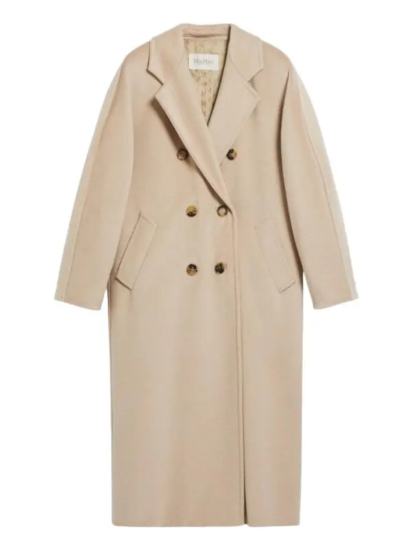 Max Mara Madame Double-breasted Belted Coat - Sand-colored
