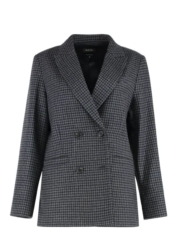 A.p.c. Lucy Double-breasted Jacket - Black
