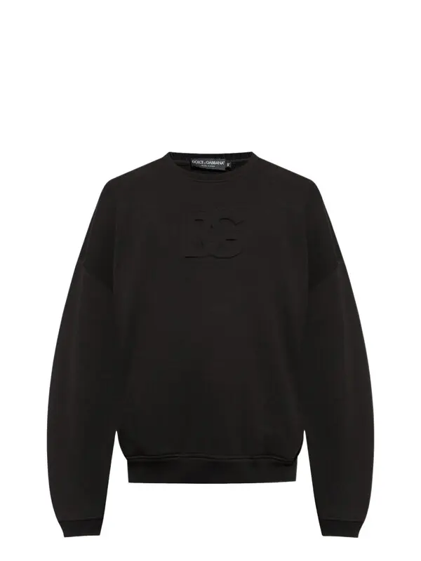 Dolce & Gabbana Embossed Logo Crewneck Sweatshirt - Black