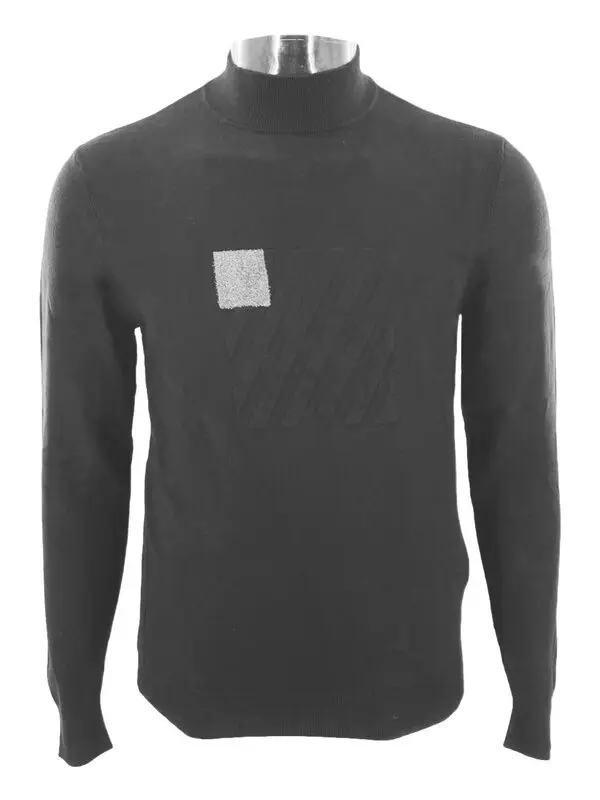 Emporio Armani Ribbed Long-sleeve Sweater - Black