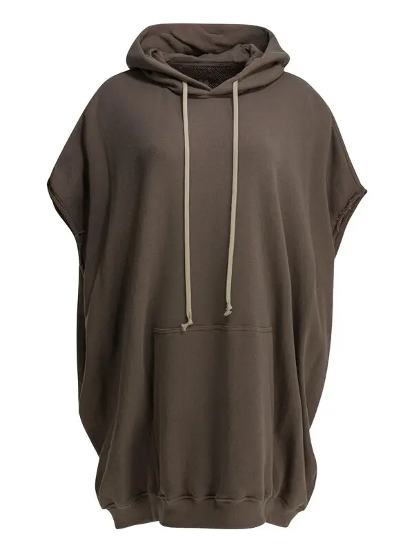 Rick Owens Sl Hun Sleeveless Hoodie - Brown