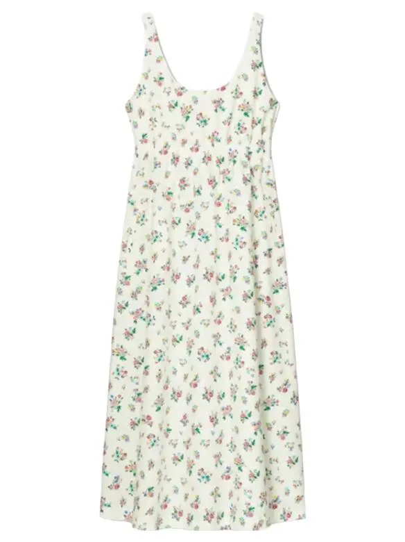 Tory Burch Floral Print Bonded Poplin Dress - Multi Ditsy Floral