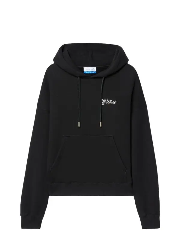 Off-White Diagonal Arrow Skate Drawstring Hoodie - Black