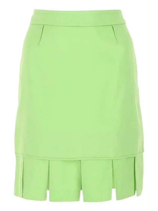 Bottega Veneta Pleated Hem Mini Skirt - Green