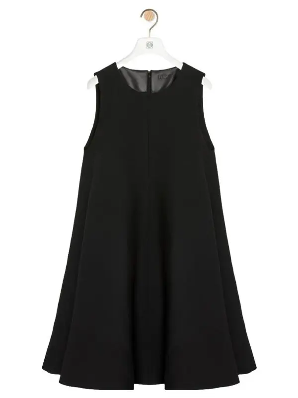 Loewe Silk And Wool Mini Dress - Black