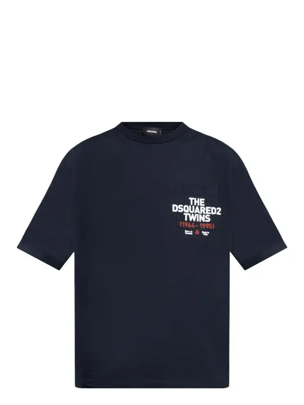 Dsquared2 Logo Printed T-shirt - Navy Blue