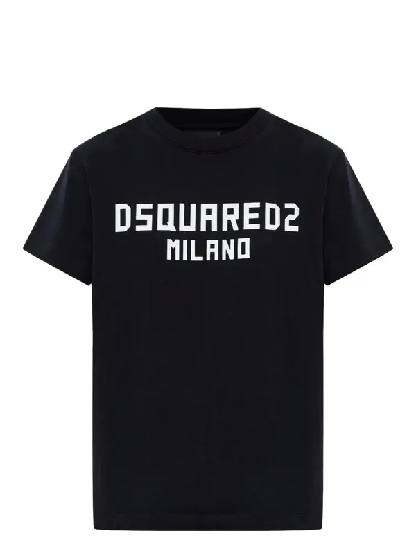 Dsquared2 Logo Printed Crewneck T-shirt - Black