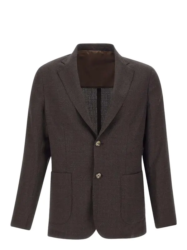 BARBA NAPOLI Easy Slim Fit Two-button Blazer - Black
