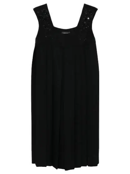 Fabiana Filippi Embellished Square Neck Sleeveless Dress - Black