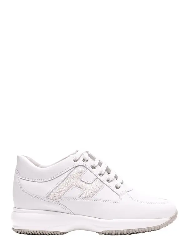 Hogan Embellished Lace-up Sneakers - White