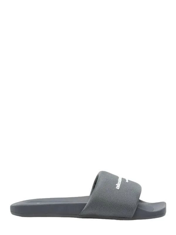Alexander Wang Logo Pool Slides - Gray