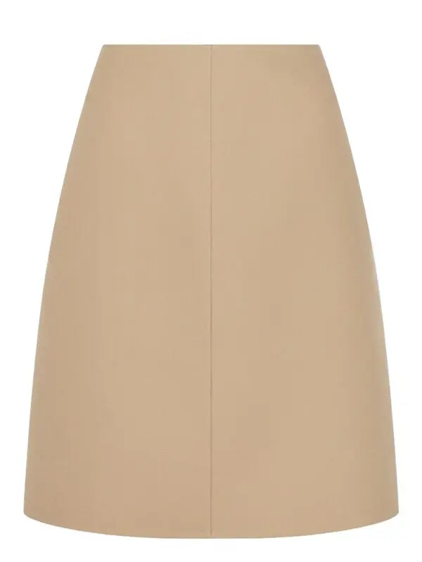 Dior Wool Straight Skirt - Beige