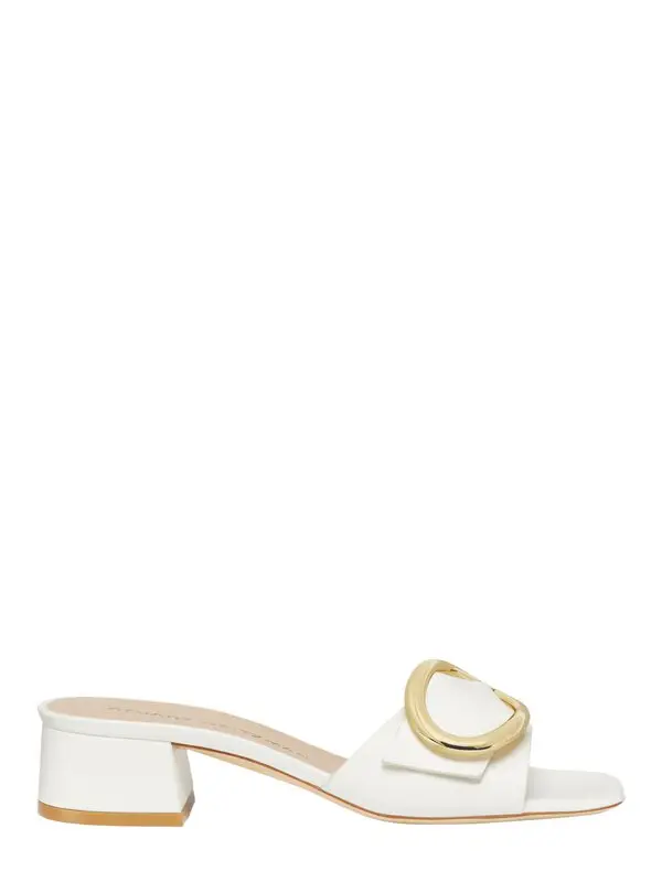 STUART WEITZMAN Benni 35 Slide Sandals - Cream