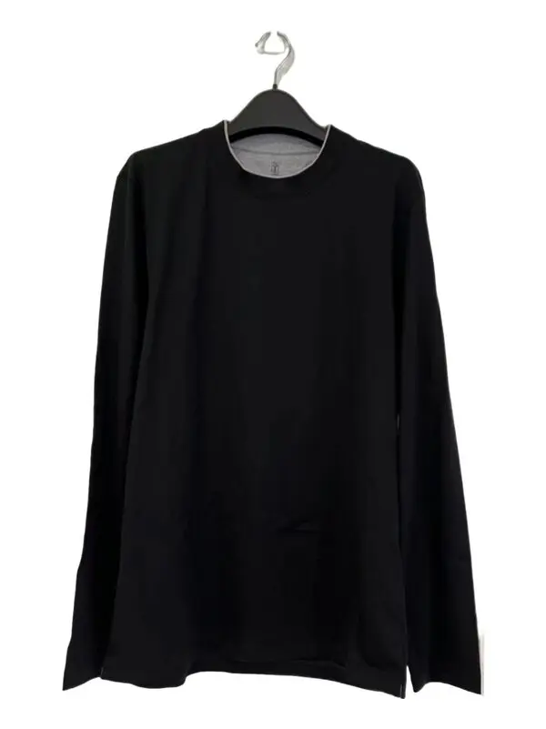 Brunello Cucinelli Long-sleeve Crew-neck T-shirt - Black