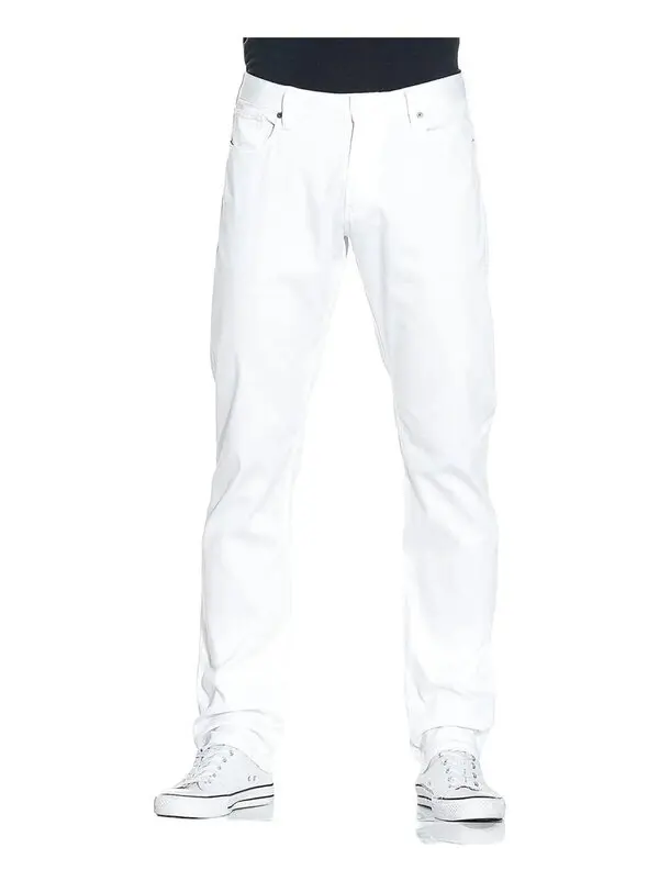 Emporio Armani Logo Straight Leg Jeans - White