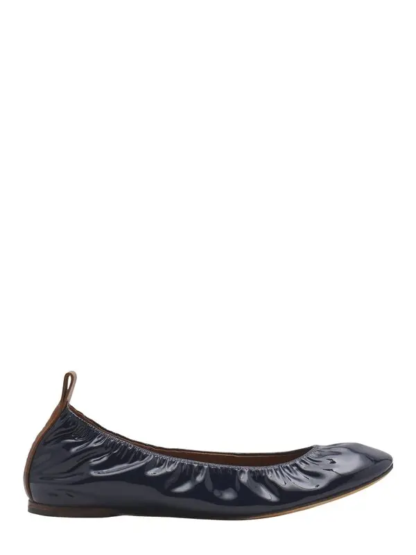LANVIN Ballerina Flats With Ruffled Detail - Black