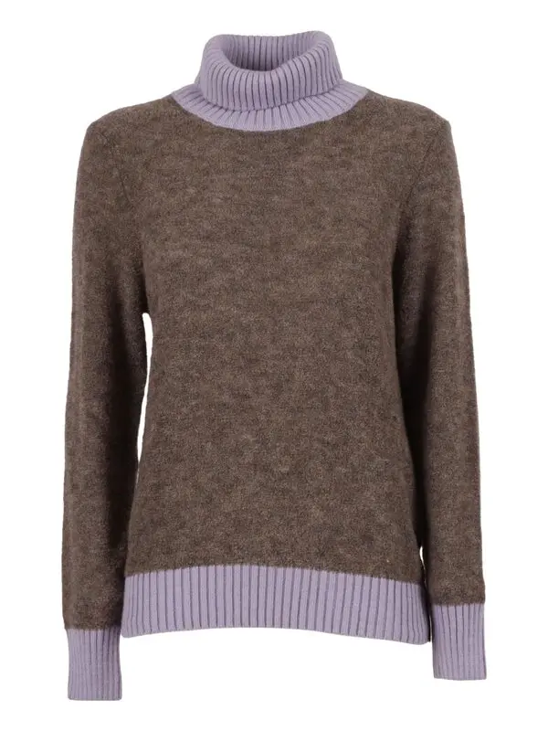 K-WAY High-collar Knit Jumper - Brown