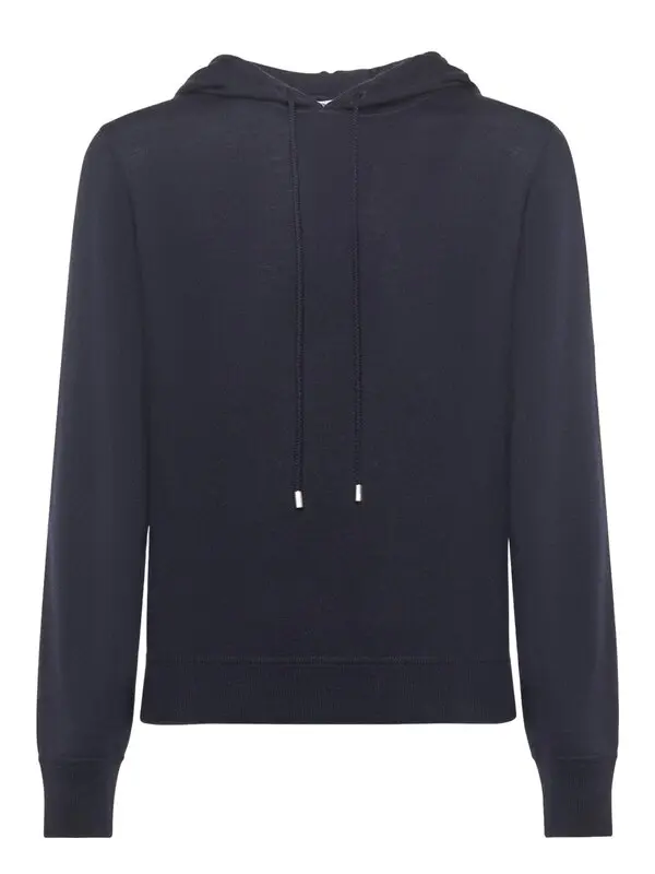 GIULIANO GALIANO Drawstring Hooded Sweater - Blue