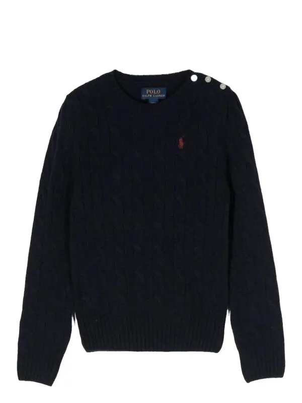 Ralph Lauren Polo Pony Cable-knit Jumper - Black