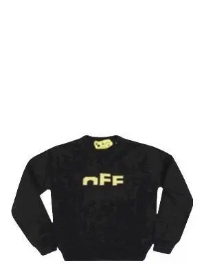Off-White Logo Detail Crew Neck Sweater - Black
