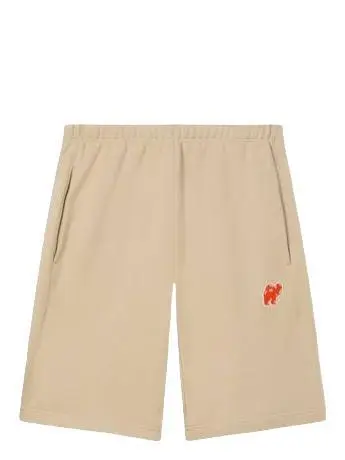 Kenzo Embroidered Cotton Shorts - Light Brown