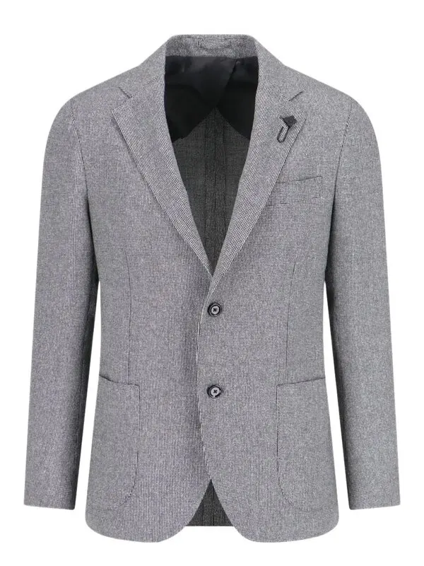 LARDINI Single-breasted Blazer - Gray