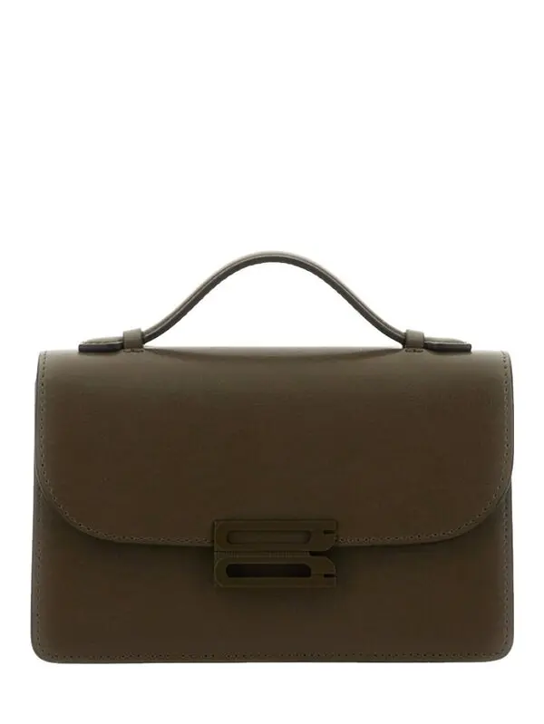 Victoria Beckham Logo Plaque Mini Shoulder Bag - Black
