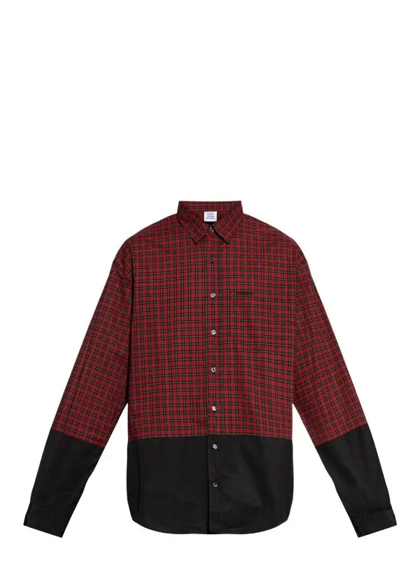 Vetements Checked Oversized Shirt - Black