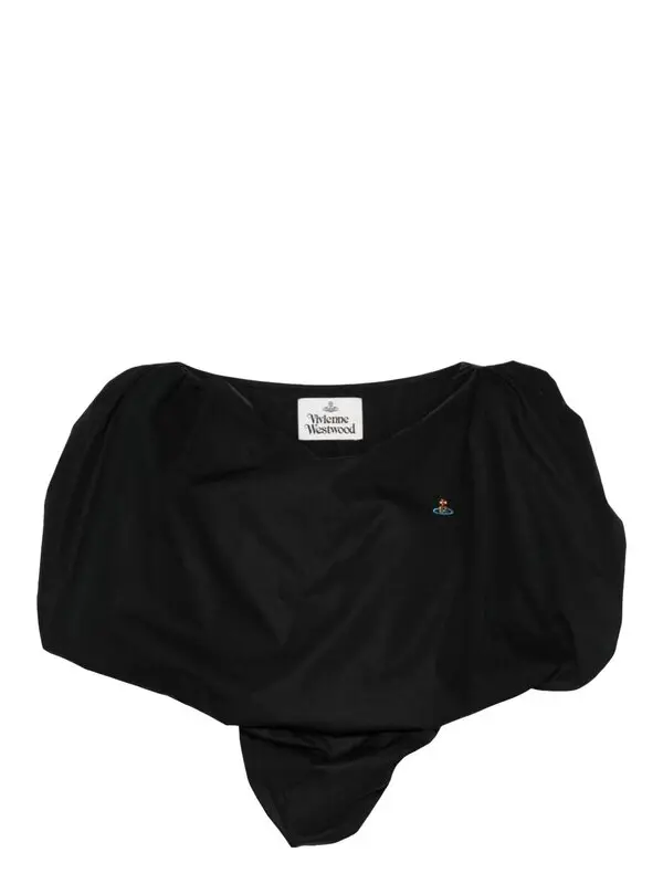 VIVIENNE WESTWOOD Orb-embroidered Heart-shaped Blouse - Black