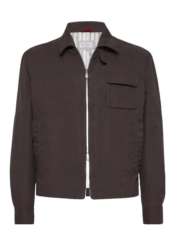 Brunello Cucinelli Water-resistant Zip-up Jacket - Black