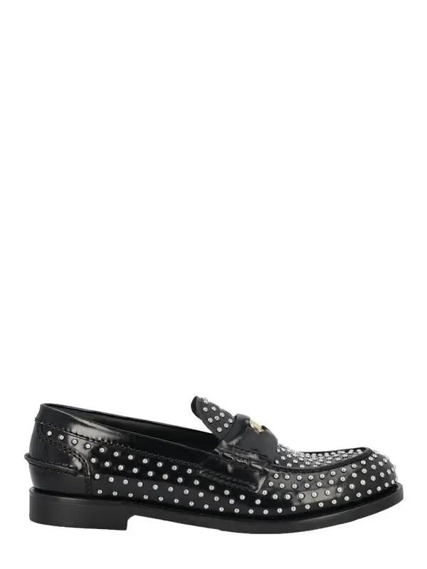 Miu Miu Penny Round-headed Loafers - Black