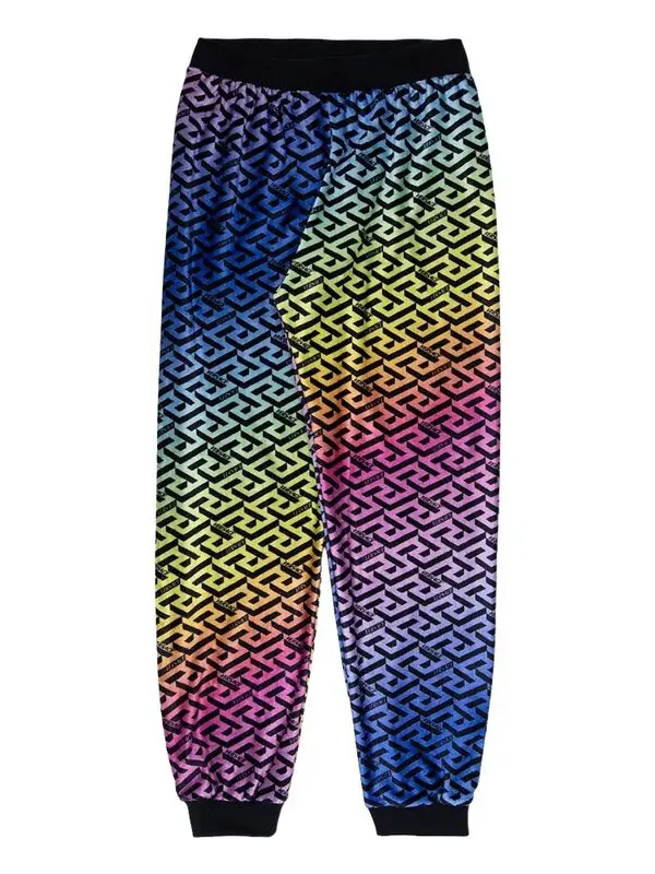 Versace La Greca Print Track Pants - Black