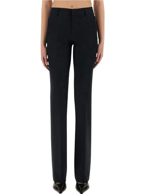 PT TORINO Straight Leg Tailored Trousers - Black