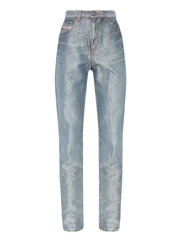 DIESEL® Sequined Denim Cargo Shorts - Gray