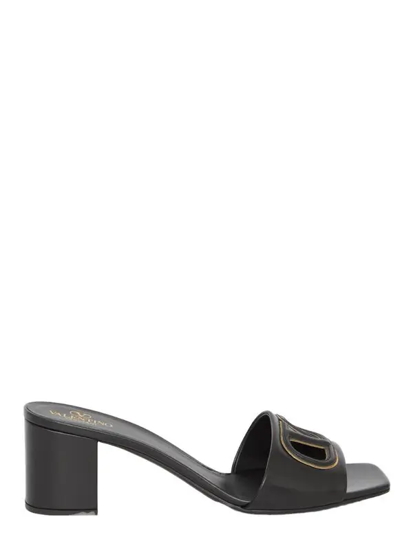 Valentino Garavani Vlogo Signature Open Toe Mules - Black