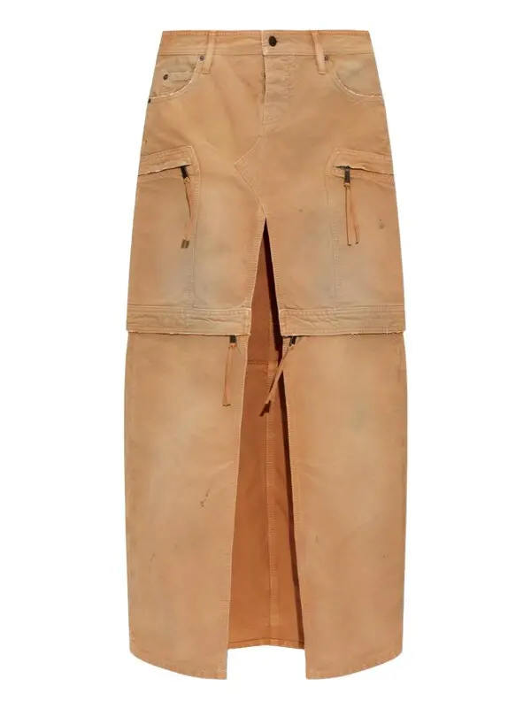 Dsquared2 Slit-detailed Cargo Maxi Skirt - Nude