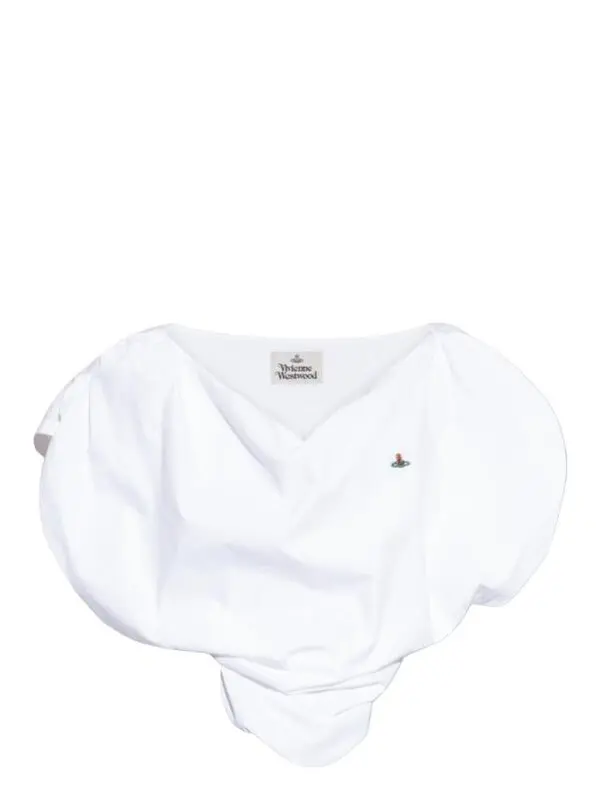VIVIENNE WESTWOOD Asymmetrical Draped Top - White